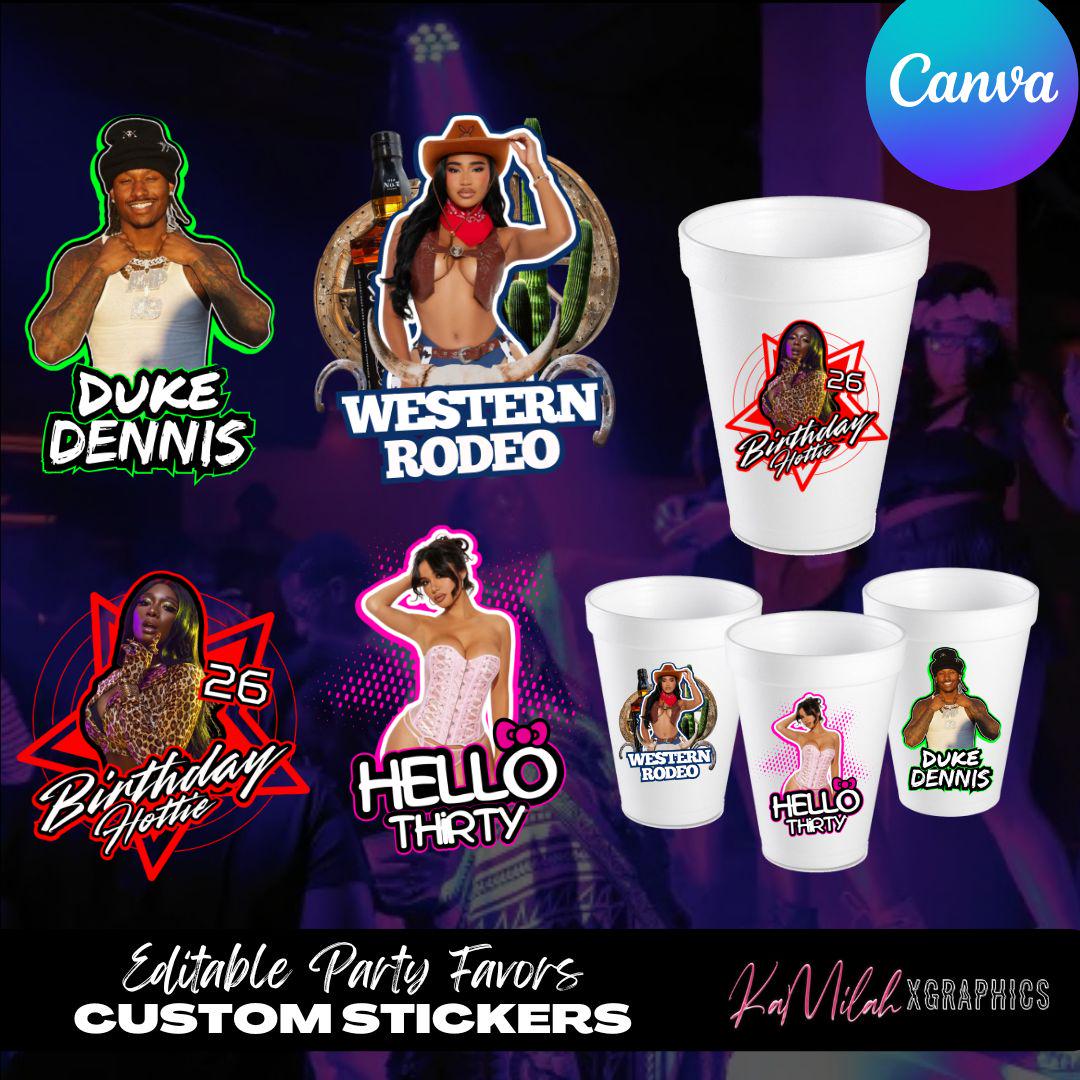Custom Party Cups, Editable Styrofoam Cup Design (canva Template) - Etsy