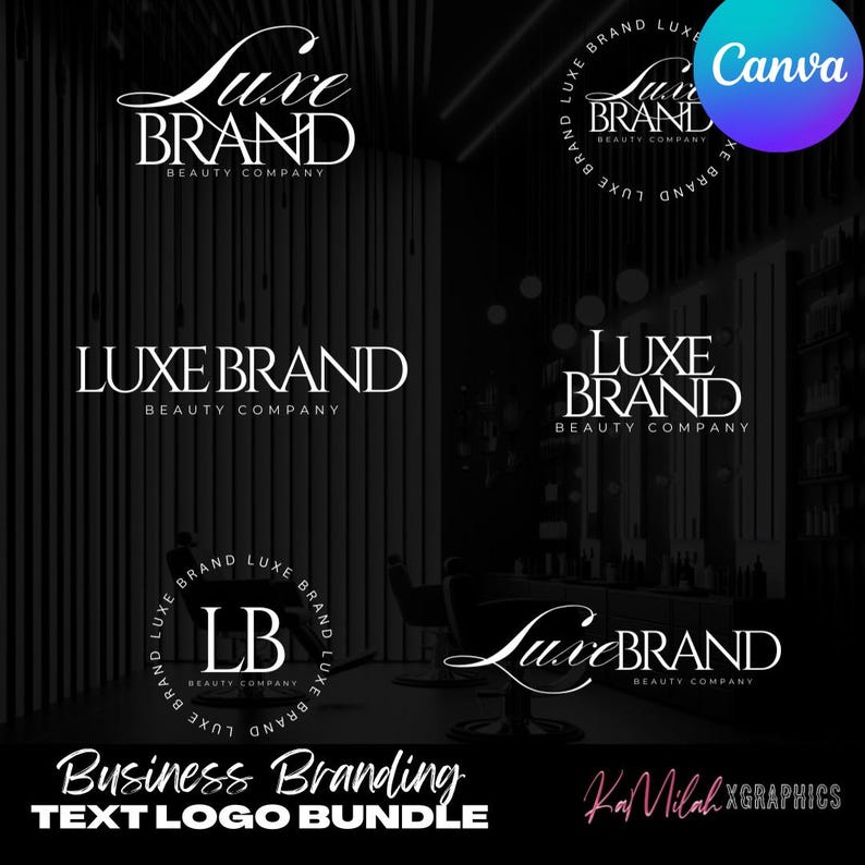 Luxury Logo Design, Business Branding Set (canva Editable) - Etsy
