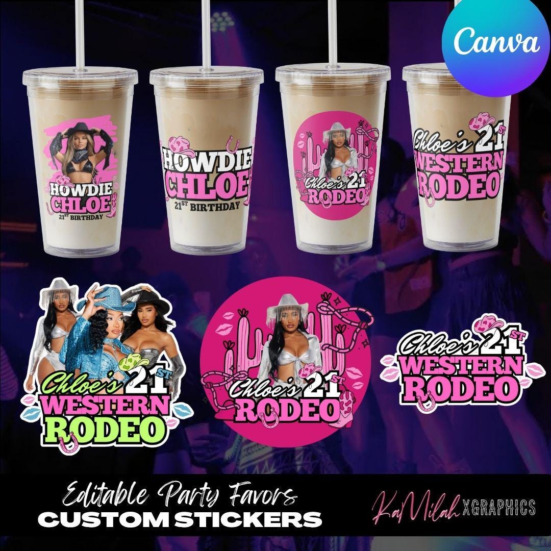 Editable Party Cup Template, Custom Styrofoam Cup Design (canva Digital ...