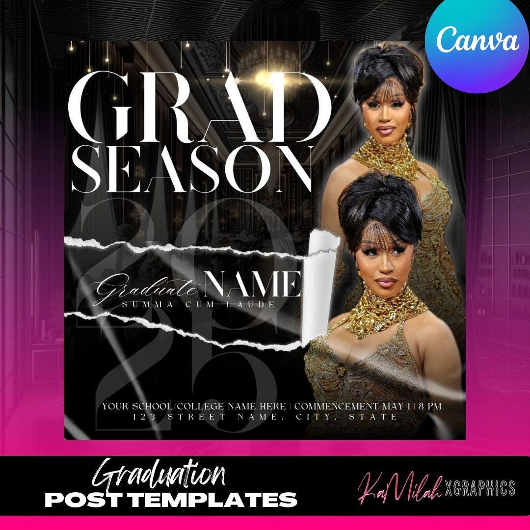 Graduation Invitation Single Flyer 2, Graduation Party, Class of 2025 ...