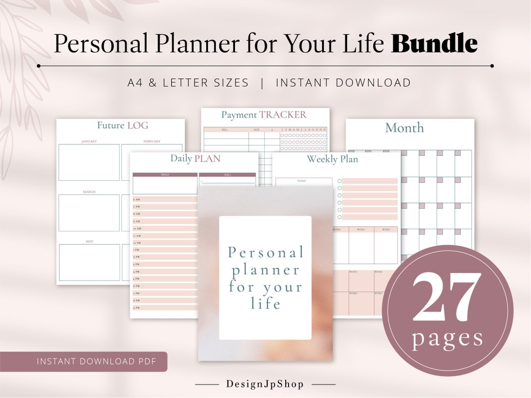 Life Management Printable Planner PDF Planner Digital Planner Instant ...