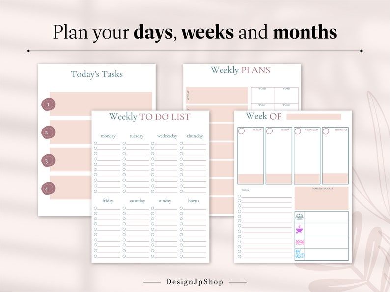 Life Management Printable Planner PDF Planner Digital Planner Instant ...