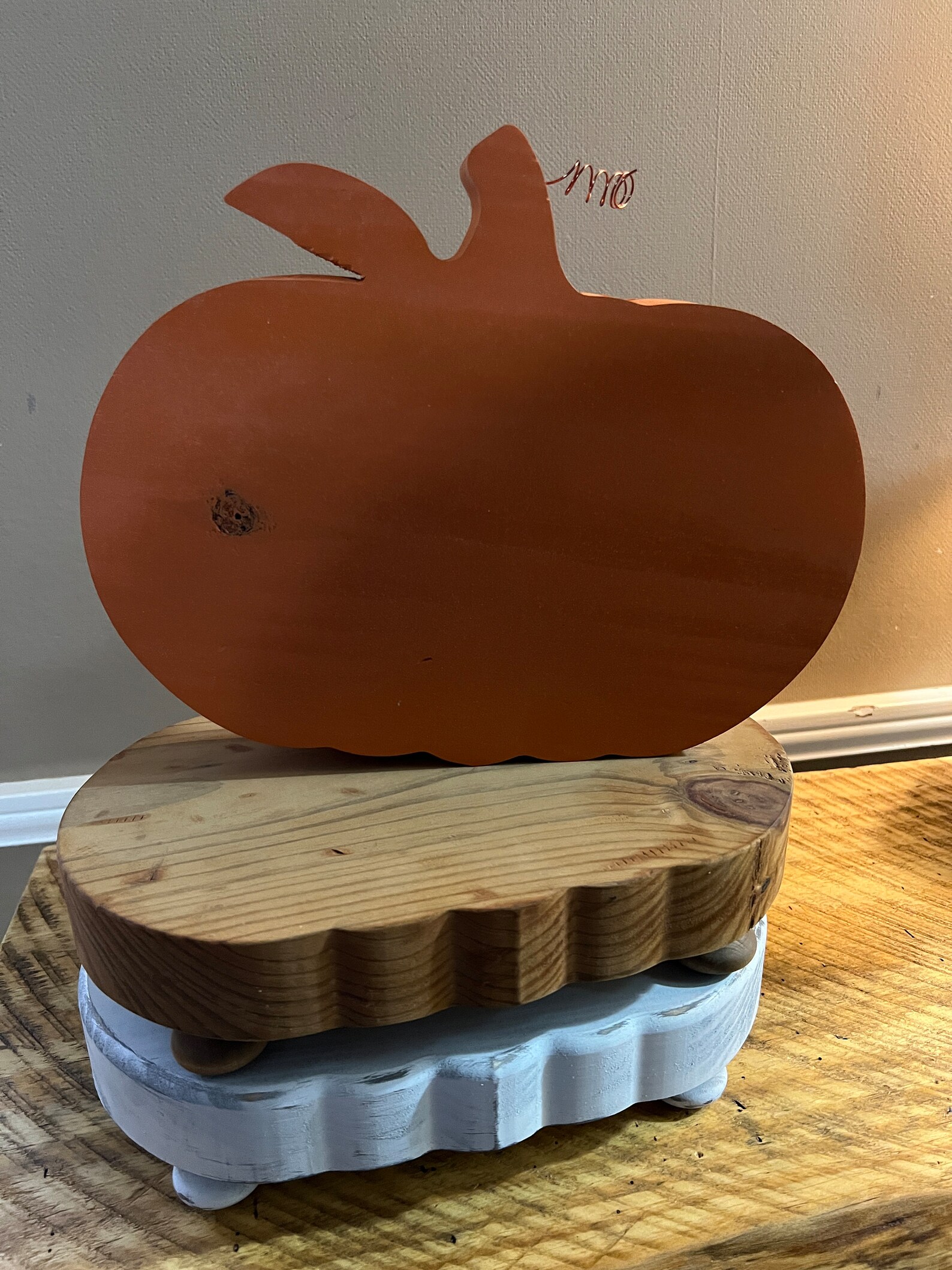 Handmade and Painted Pumkin Shaped Risers - Etsy