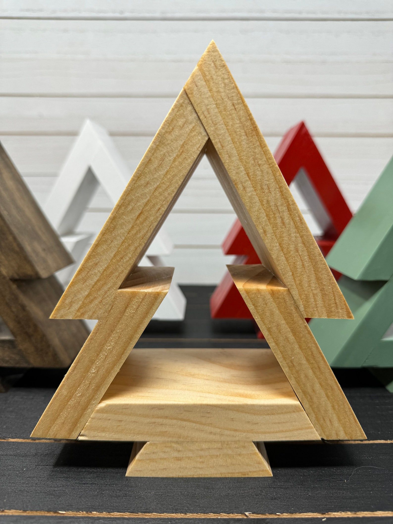 Small Wooden Christmas Tree | Handmade | Home Decor | Christmas ...