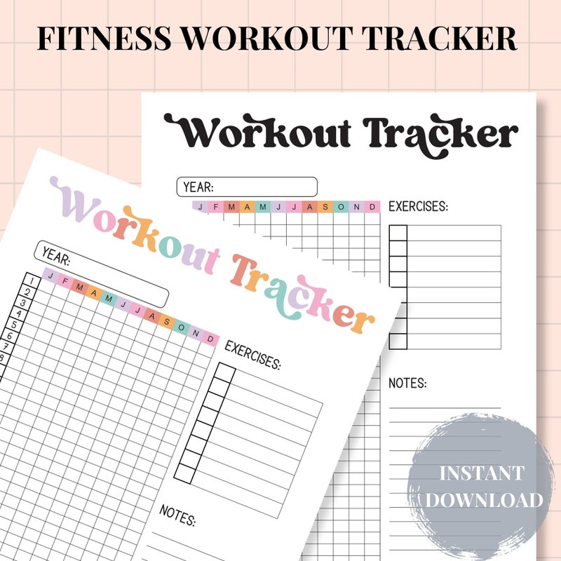 Workout Calendar - Etsy