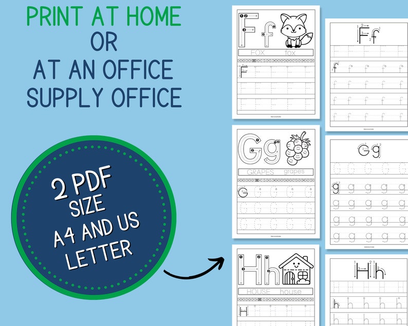 Alphabet Tracing Worksheets: Uppercase & Lowercase Practice (digital ...