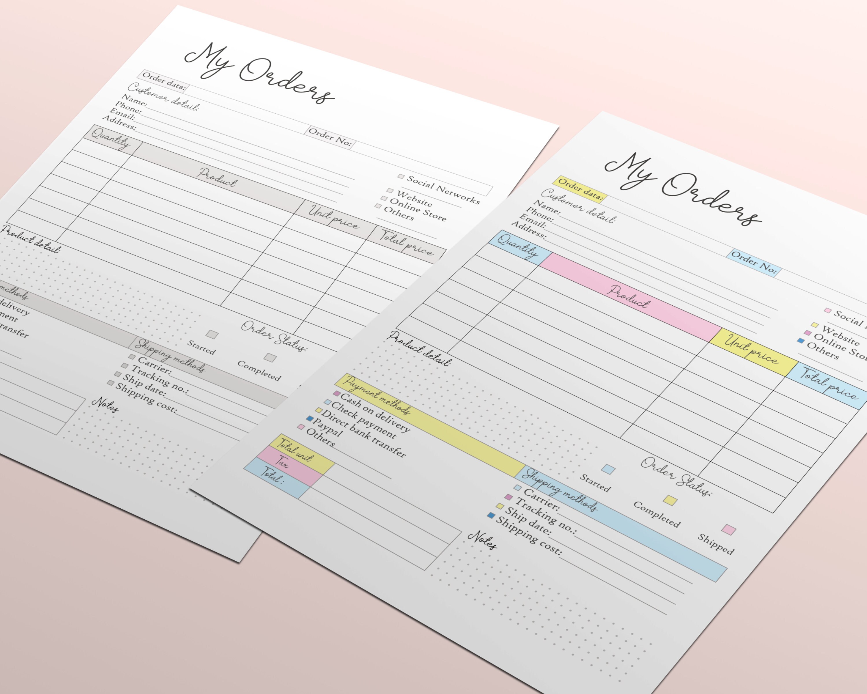 Printable Order Book for Small Businesses Keep Track of Your Customer ...