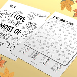 Fall Activity Bundle for Kids: Coloring Pages, Mazes (PDF Download) - Etsy