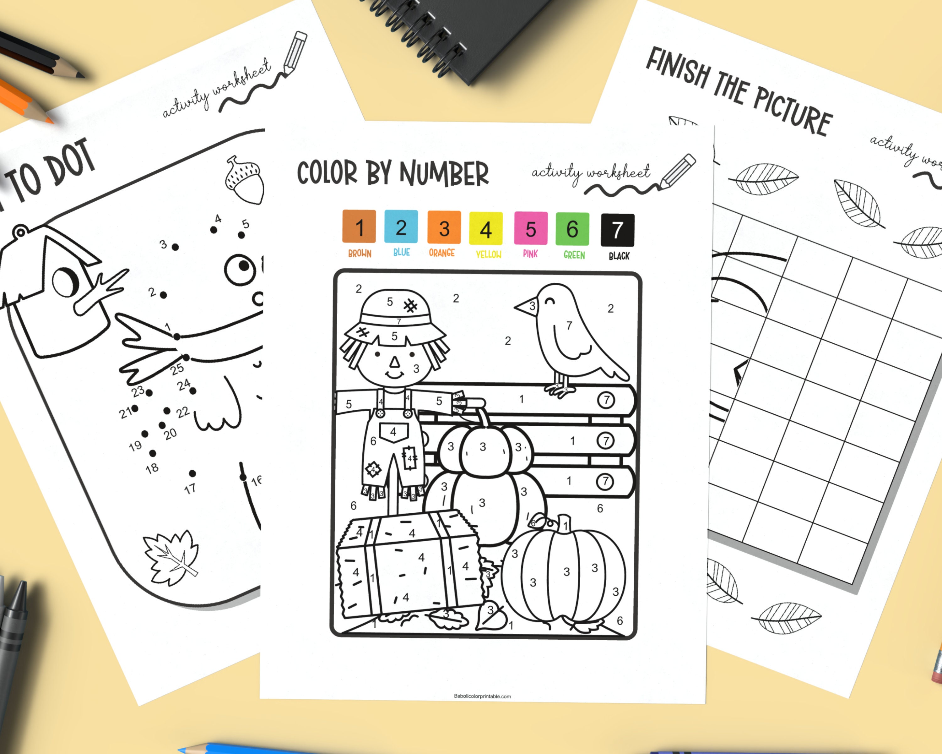 Fall Activity Bundle for Kids: Coloring Pages, Mazes (PDF Download) - Etsy