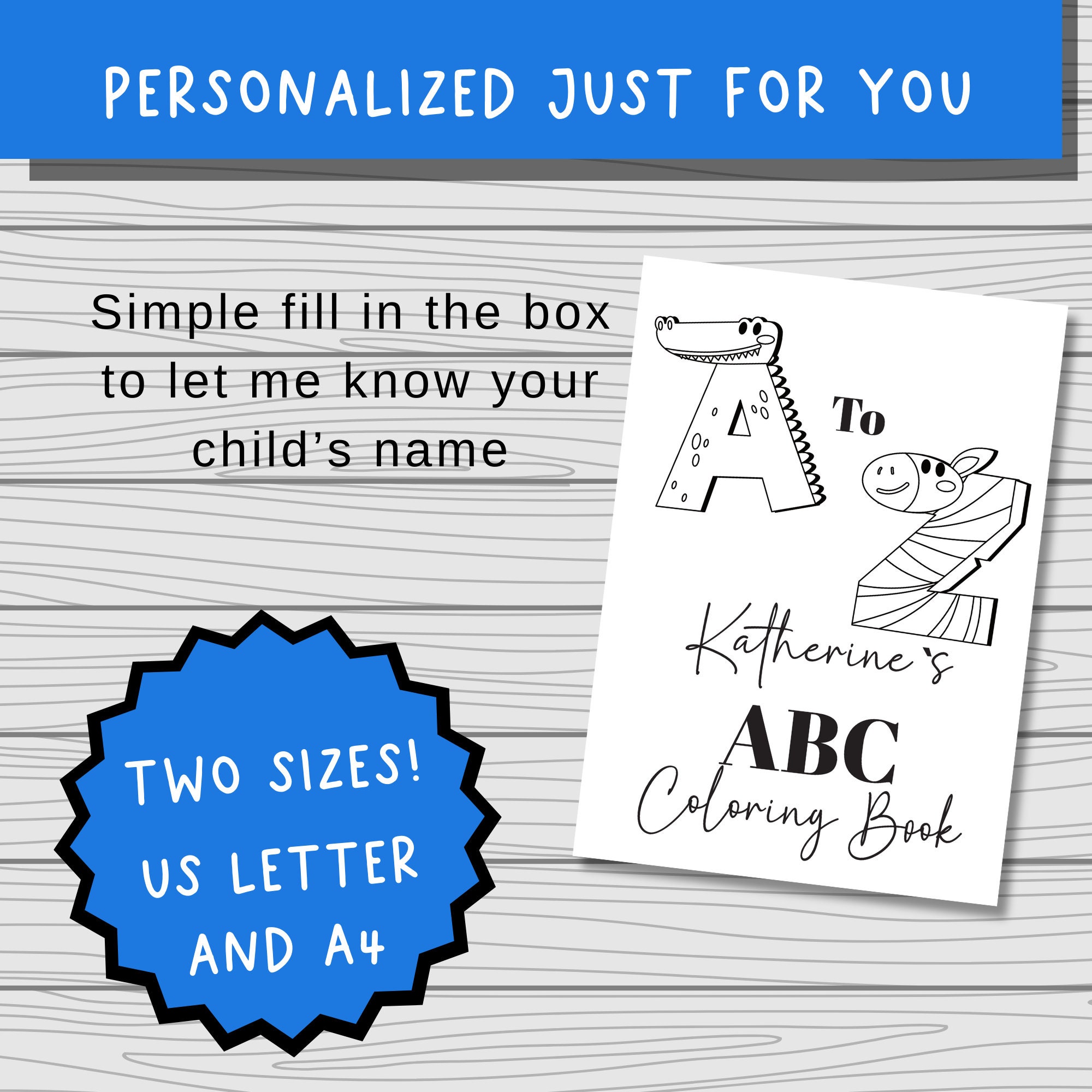 Printable Animals Alphabet Coloring Book for Kids Fun and Educational ...