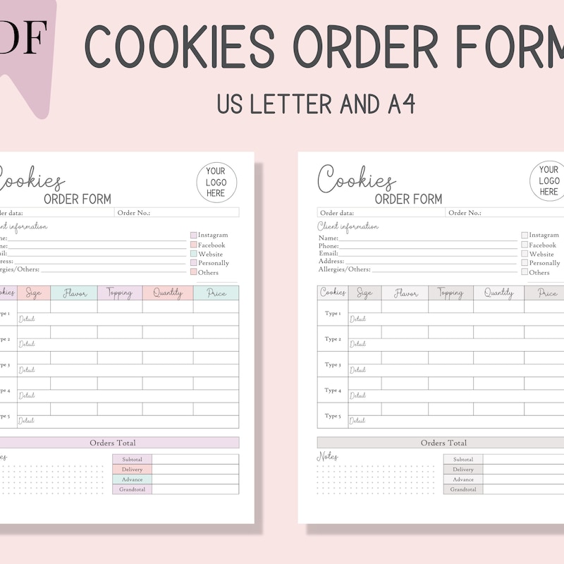 Cookie Order Form - Etsy