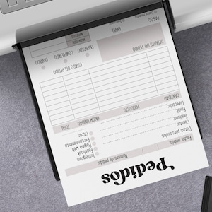 Spanish Printable Order Book: Small Business Sales Tracker (A4 & Letter ...