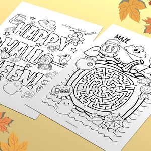 Fall Activity Bundle for Kids: Coloring Pages, Mazes (PDF Download) - Etsy