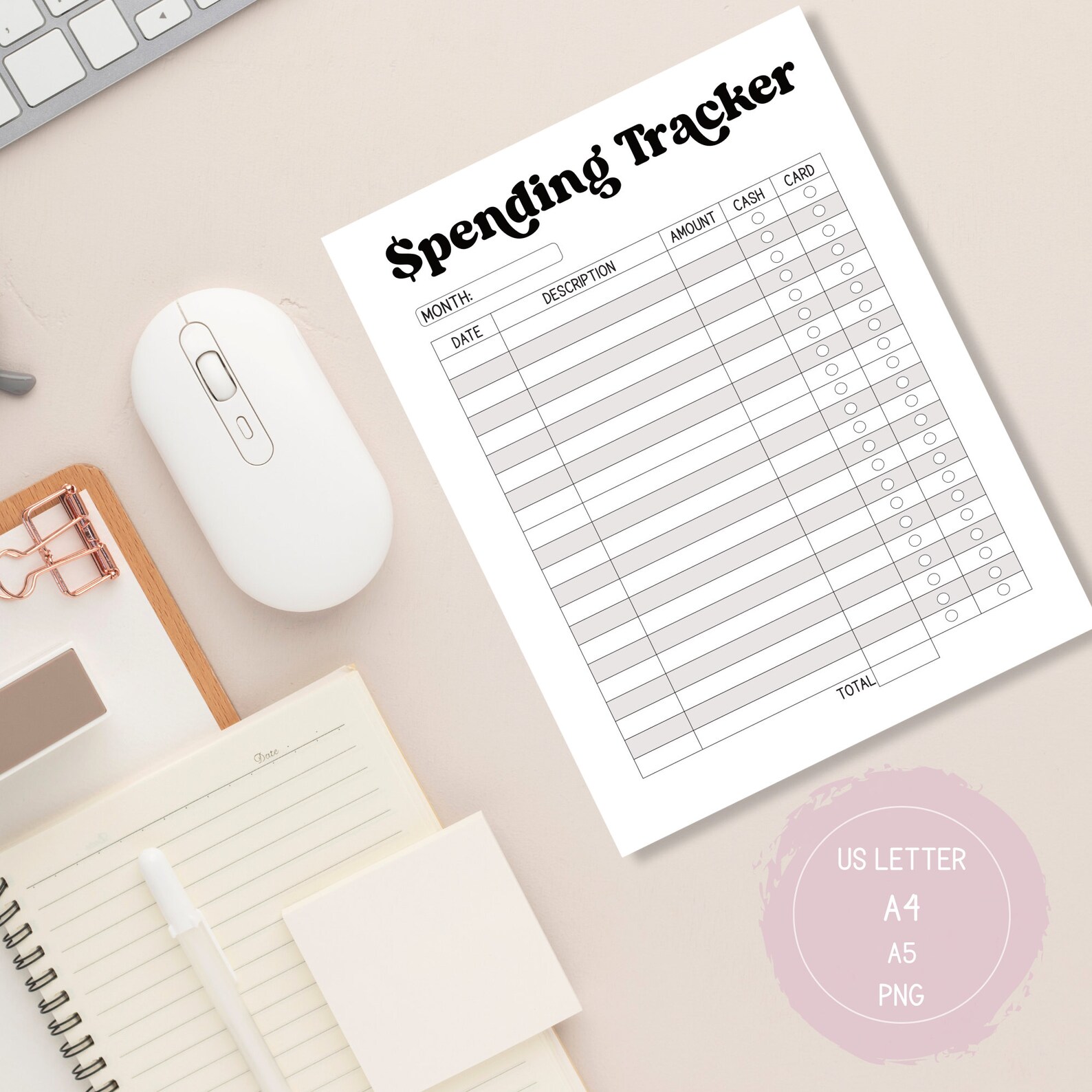 Printable Spending Tracker, Transaction Log Purchase Recorder, Money ...