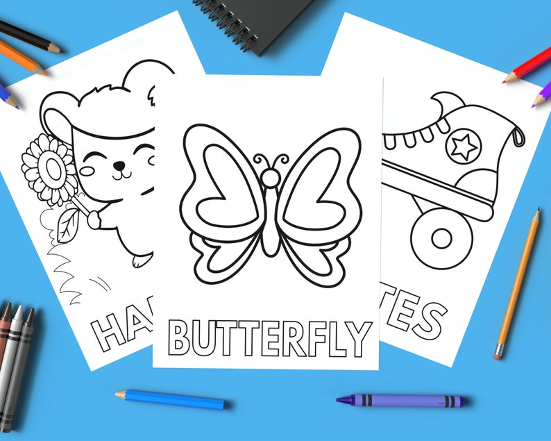 50 Printable Bold and Simple Coloring Pages to Color for Kids, Toddlers ...