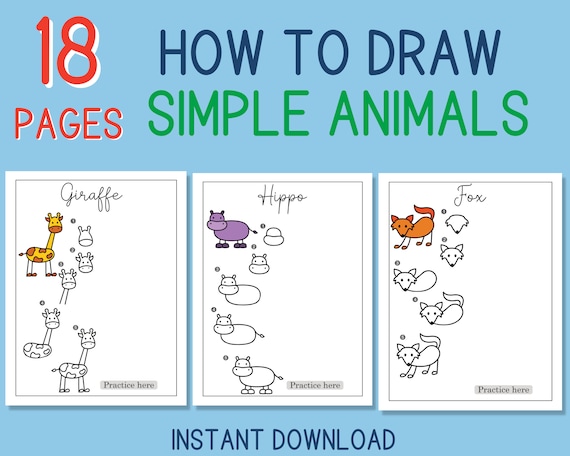 How To Draw Animals Step By Step For Kids Printable