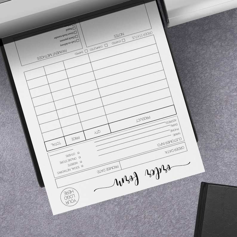 Editable Order Form Template for Small Businesses Keep Track of Your ...