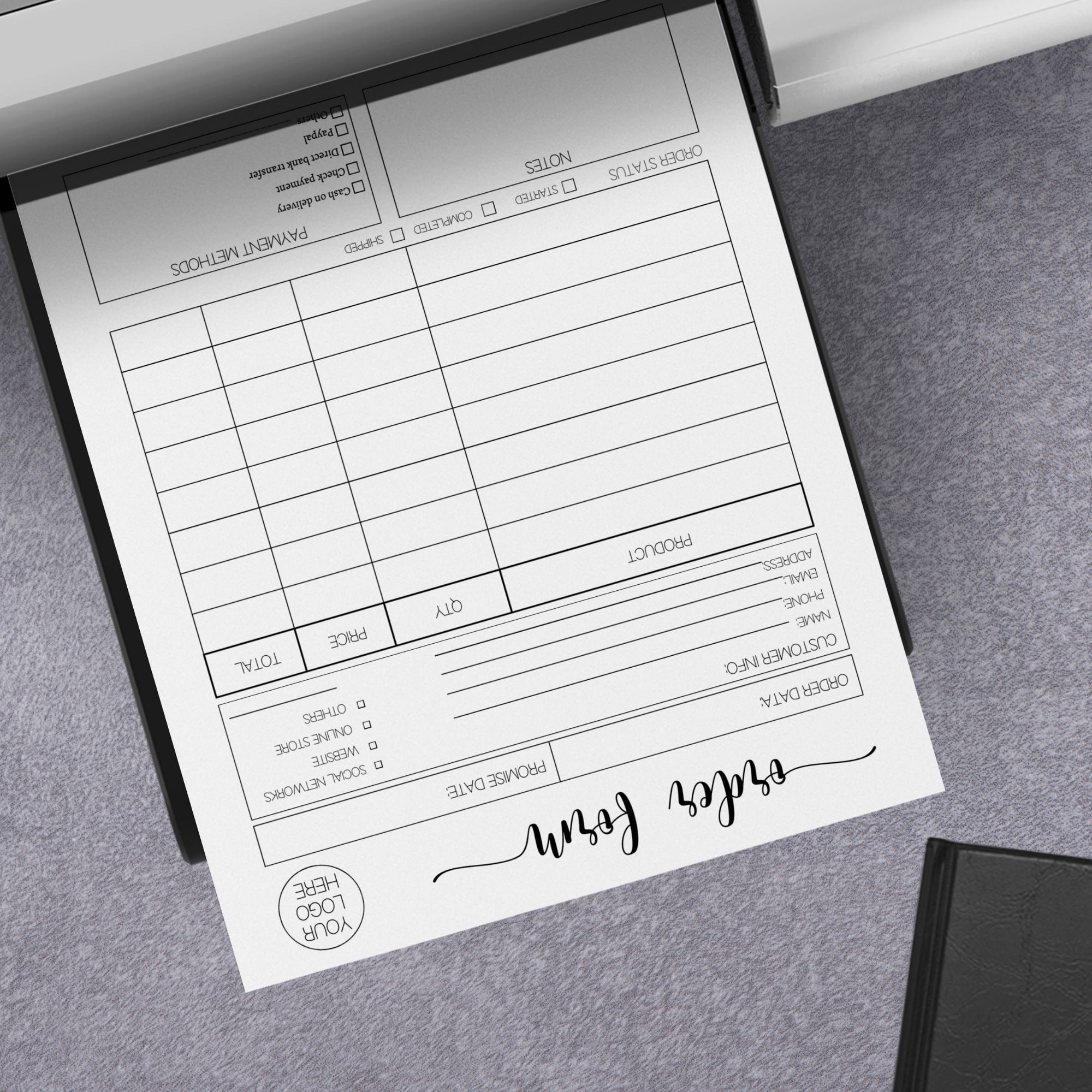 Editable Order Form Template for Small Businesses Keep Track of Your ...