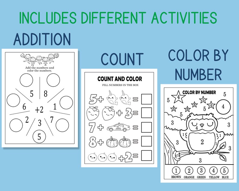 Number Tracing Worksheets 0-10: Preschool Math Activities (PDF) - Etsy