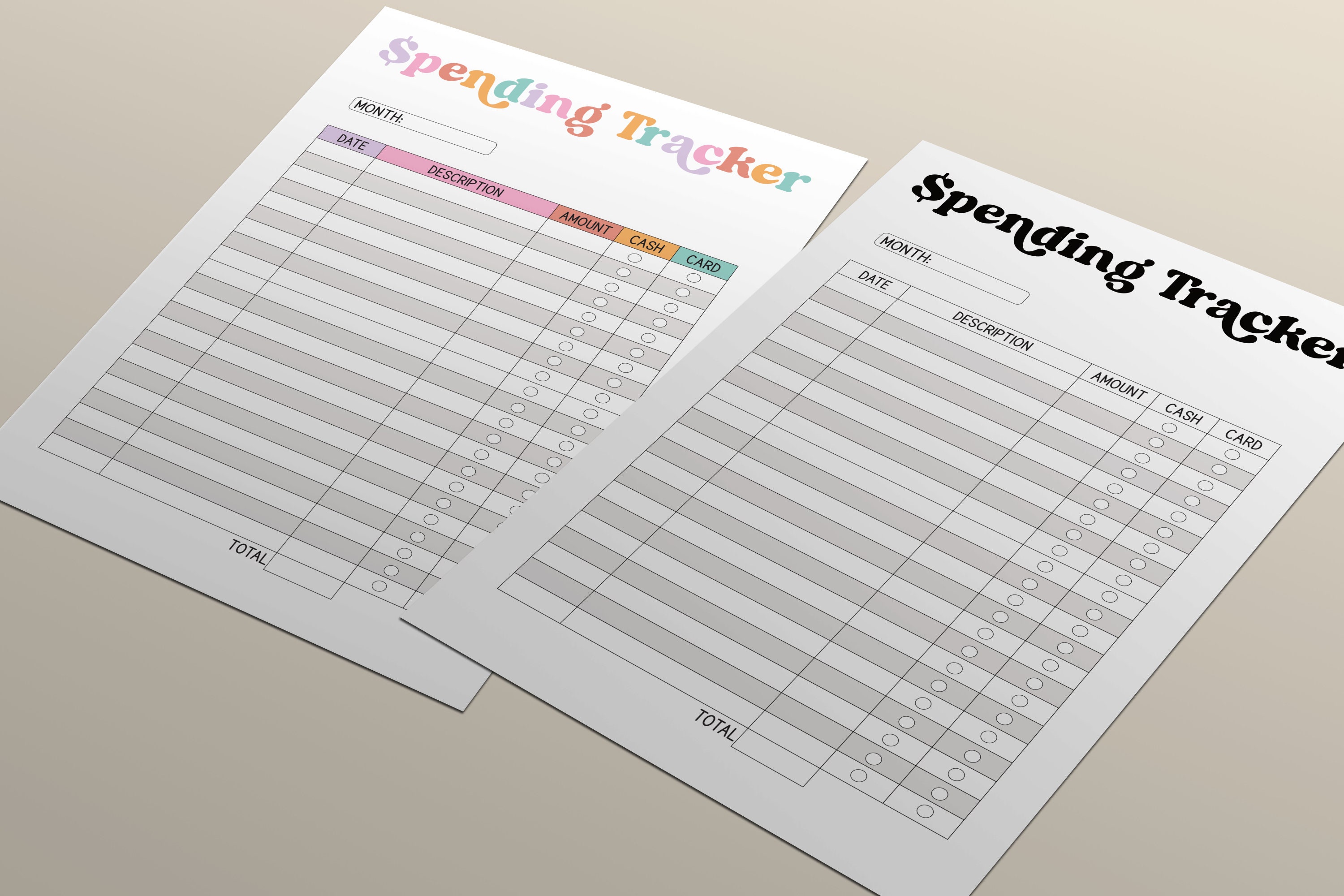 Printable Spending Tracker, Transaction Log Purchase Recorder, Money ...