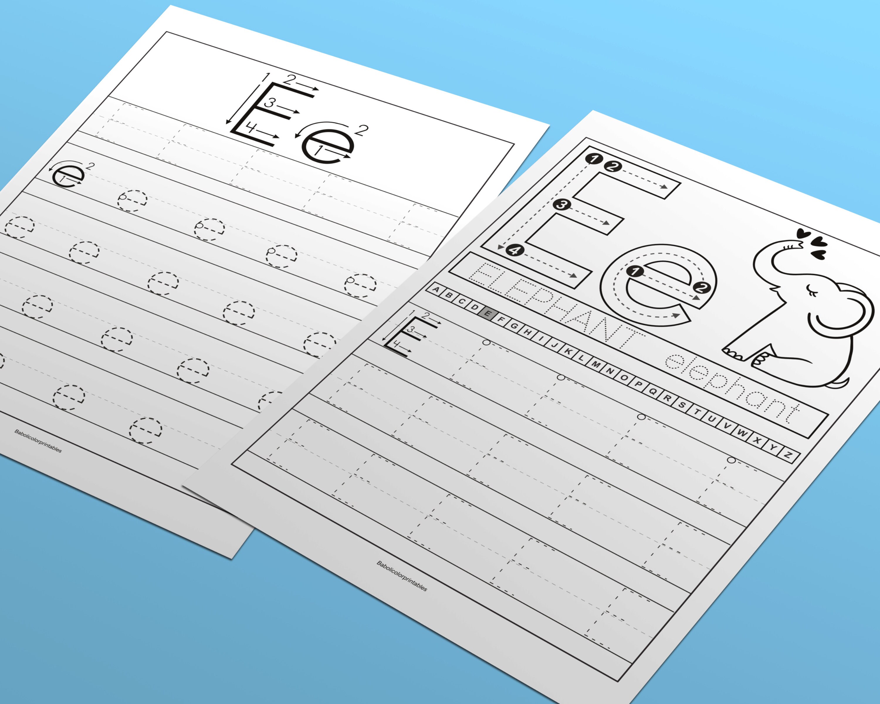 Alphabet Tracing Worksheets: Uppercase & Lowercase Practice (digital ...