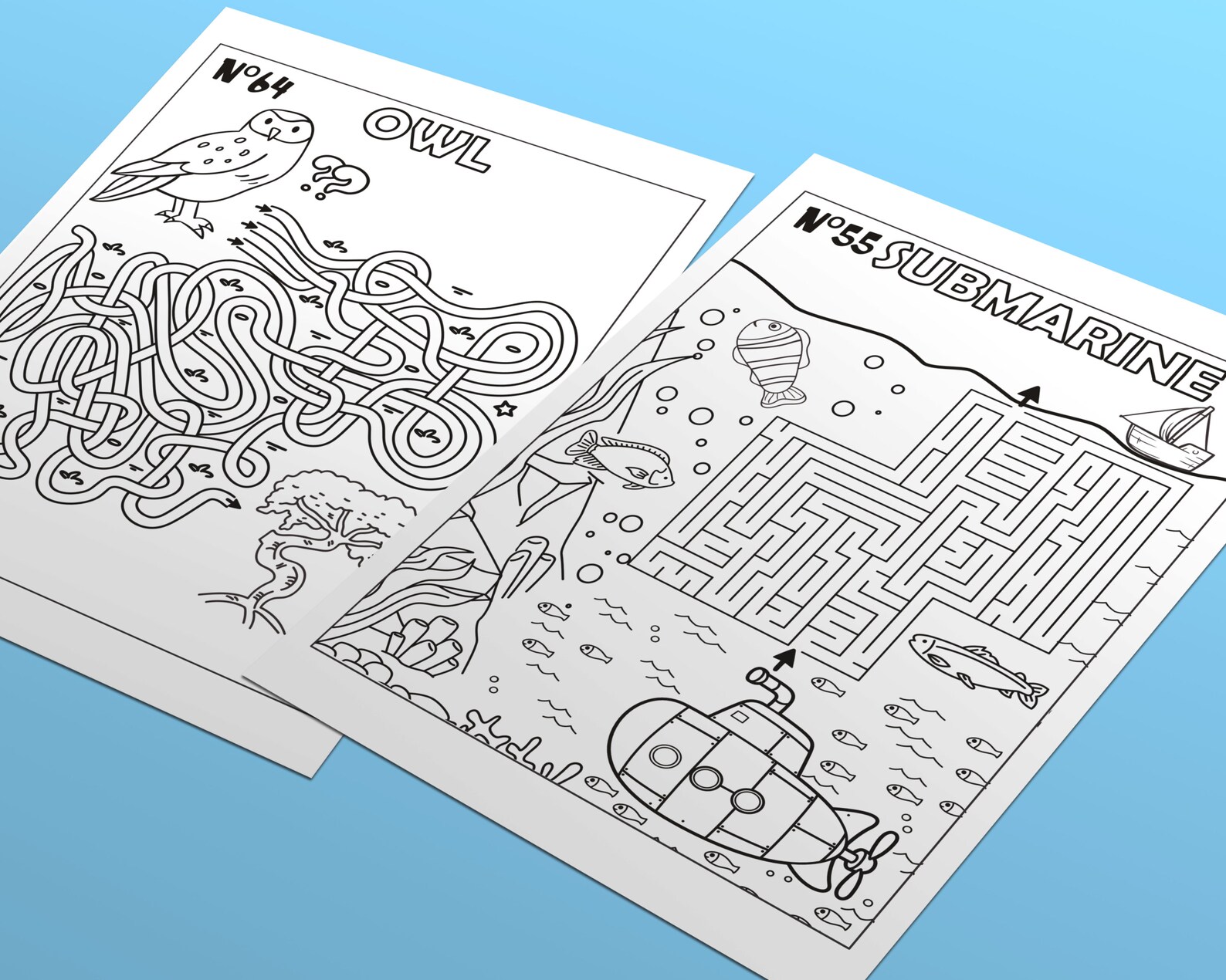 80 Mazes to Print for Kids With Solutions,fun Activities and Coloring ...