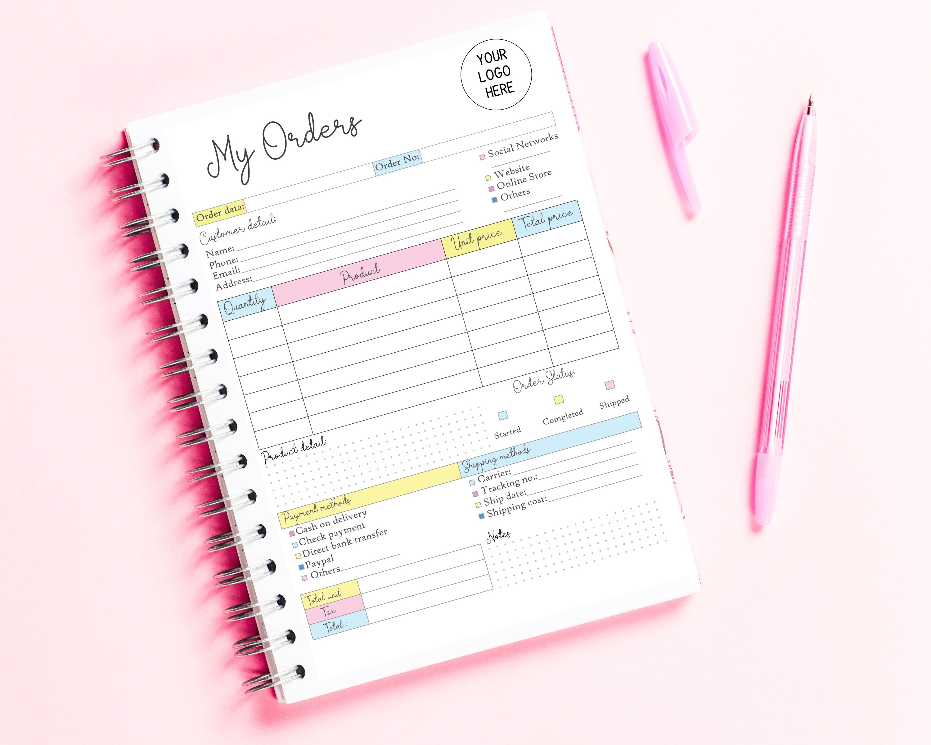 Printable Order Book for Small Businesses Keep Track of Your Customer ...
