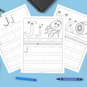 Alphabet Tracing Worksheets: Uppercase & Lowercase Practice (digital ...