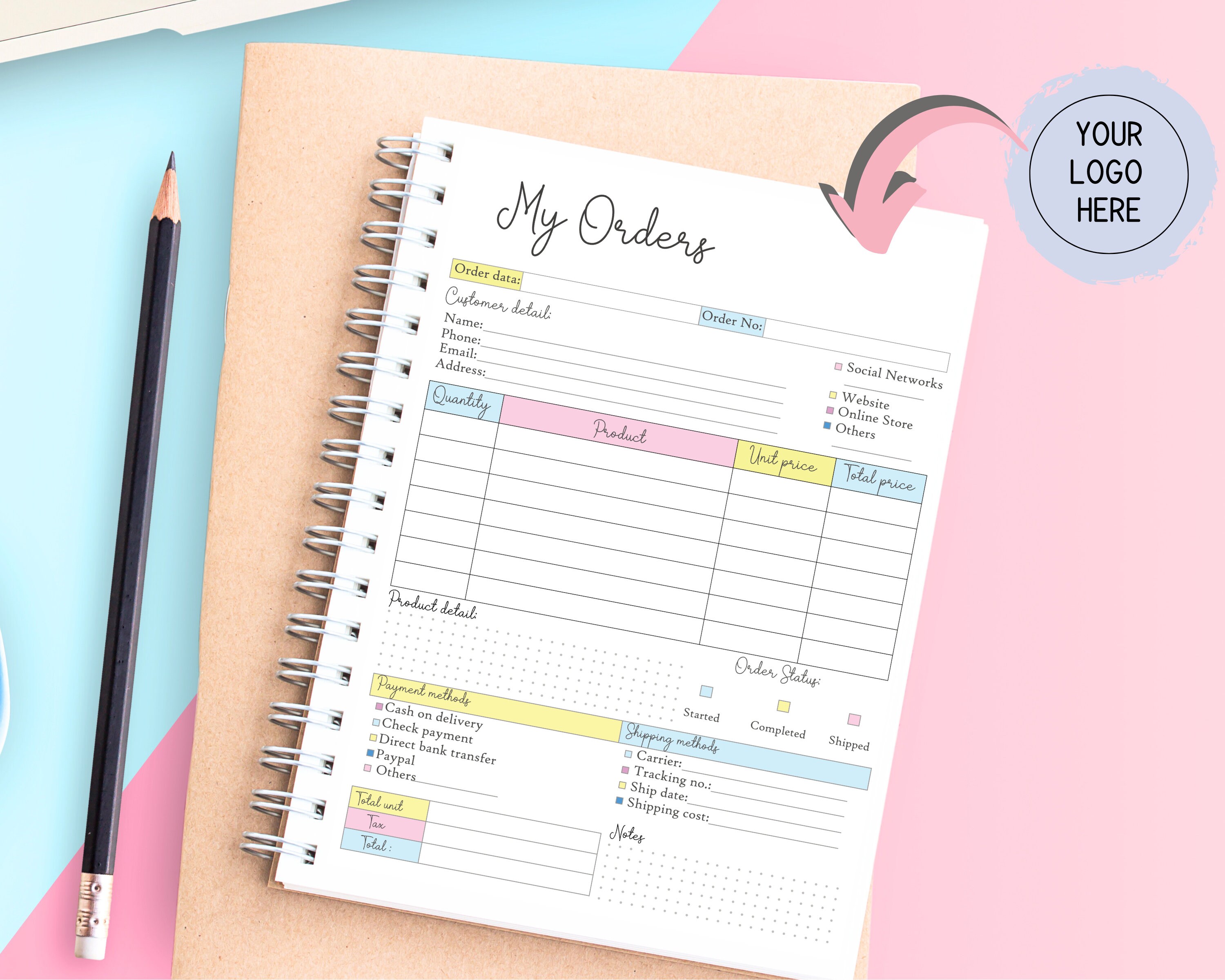 Printable Order Book for Small Businesses Keep Track of Your Customer ...