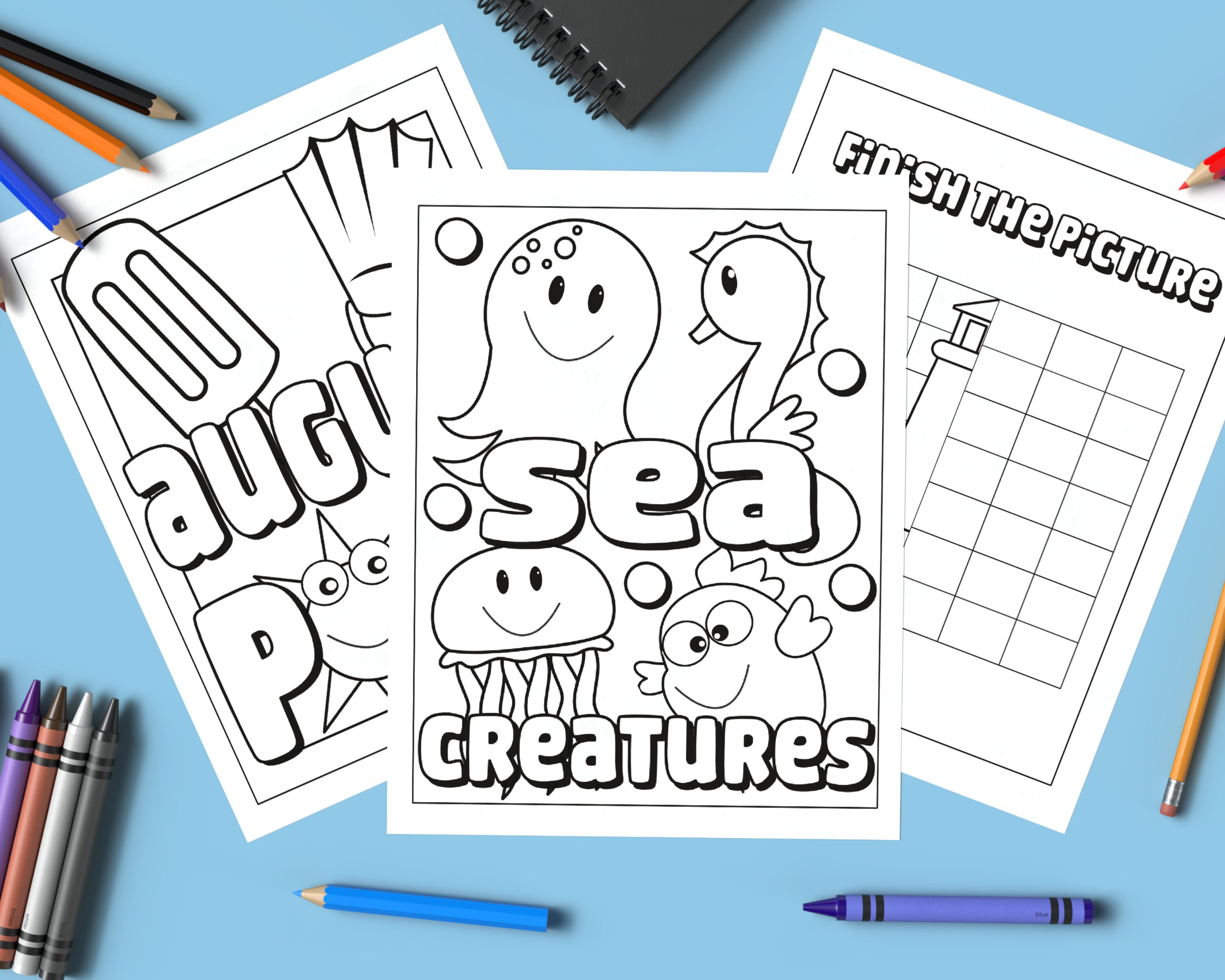 40 Summer Kids Activities: Printable Coloring Pages, Mazes (PDF) - Etsy