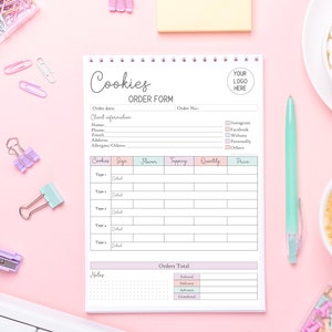 Printable Cookies Order Form: Small Business Order Log (PDF Download ...