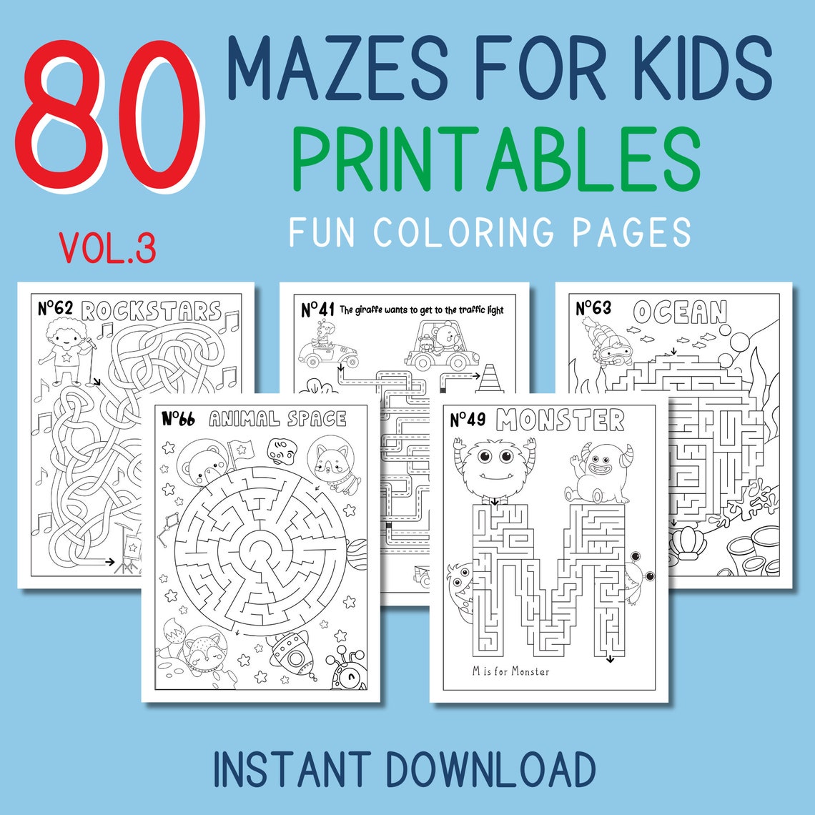 240 Bundle Mazes to Print for Kids With Solutions, Fun Activities and ...
