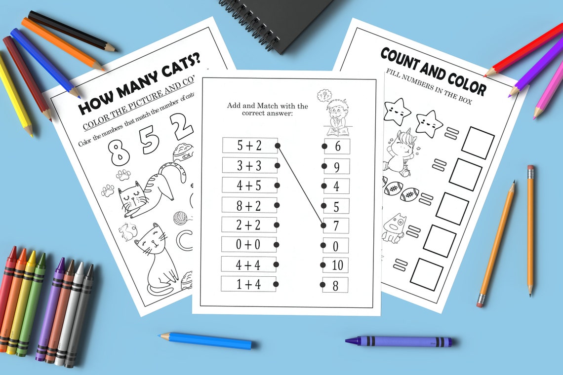 Number Tracing Worksheets 0-10: Preschool Math Activities (PDF) - Etsy