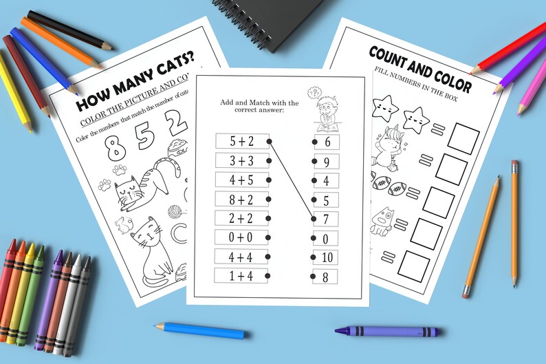 Number Tracing Worksheets 0-10: Preschool Math Activities (PDF) - Etsy
