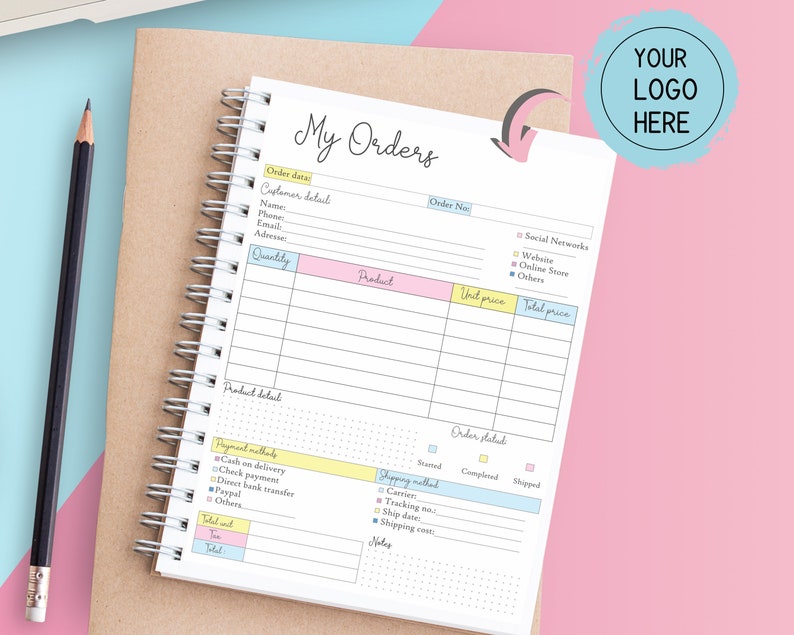 Printable Order Book for Small Businesses Keep Track of Your - Etsy