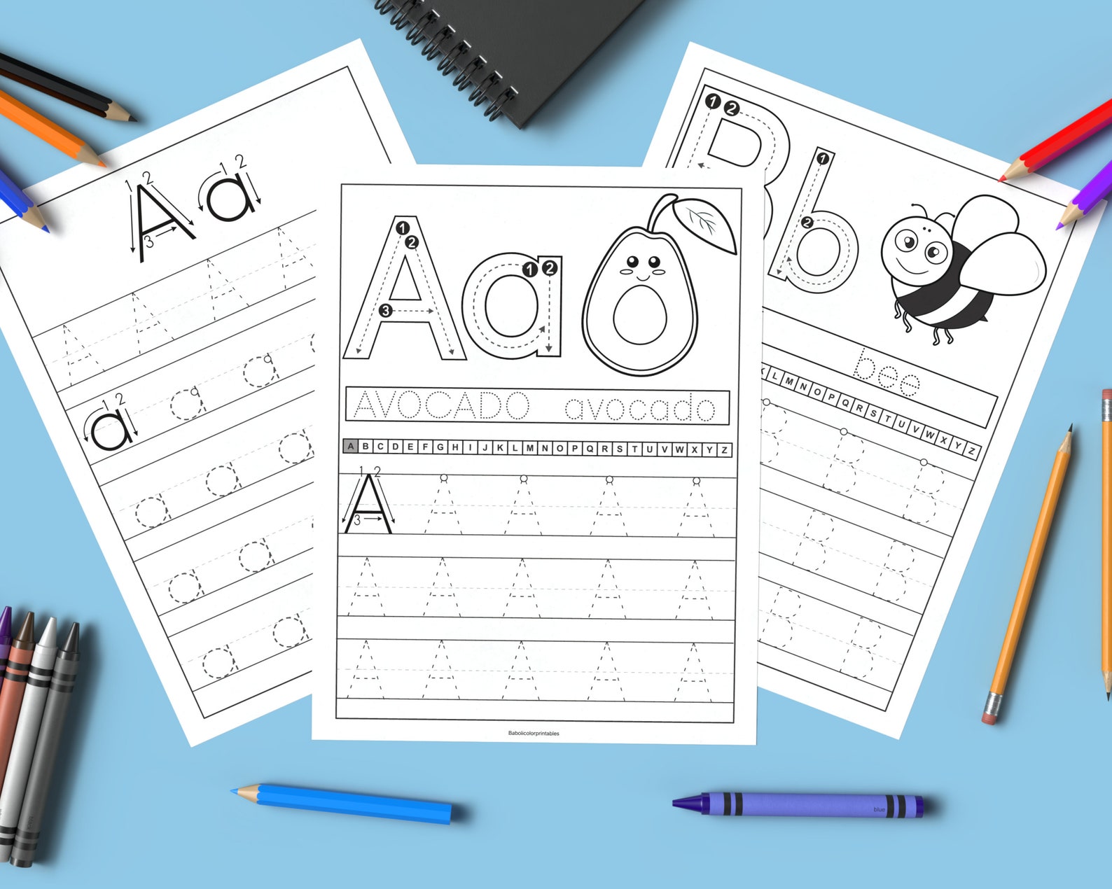 Alphabet Tracing Worksheets: Uppercase & Lowercase Practice (digital ...
