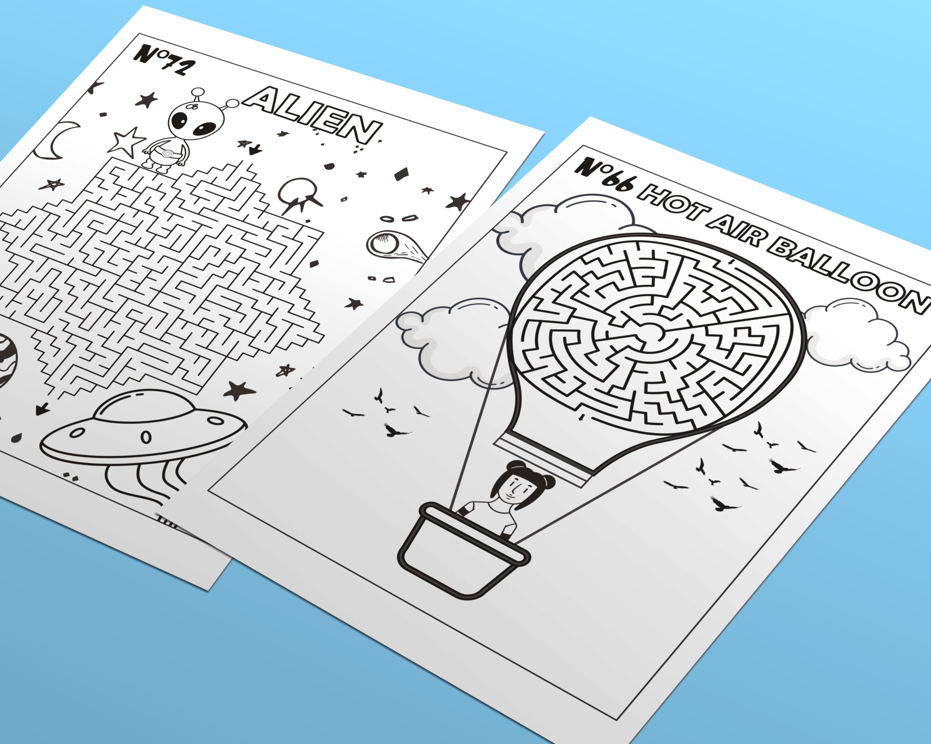 80 Mazes to Print for Kids With Solutions,fun Activities and Coloring ...