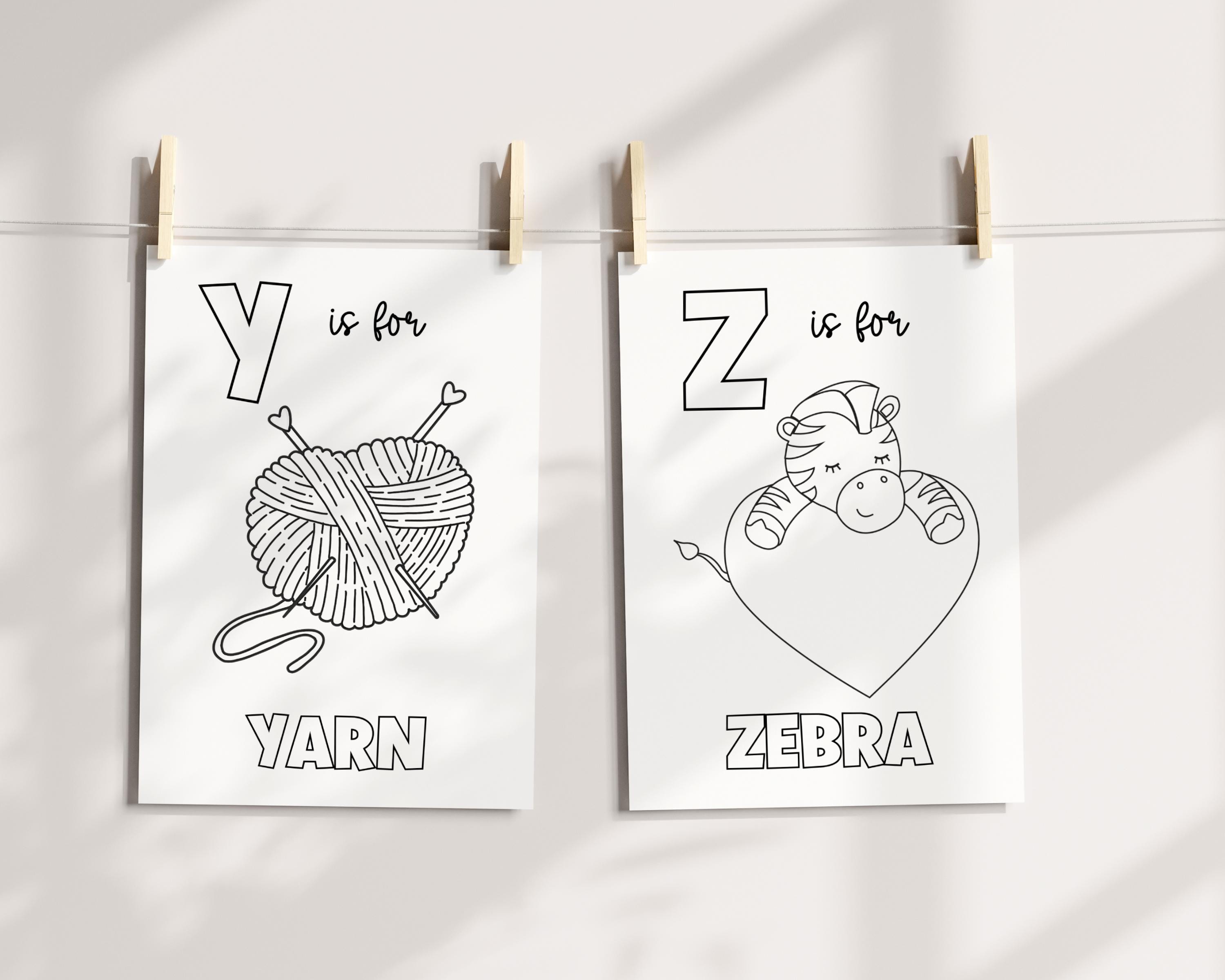 Valentine's Day Alphabet Coloring Book Printable, Valentine's Day ...
