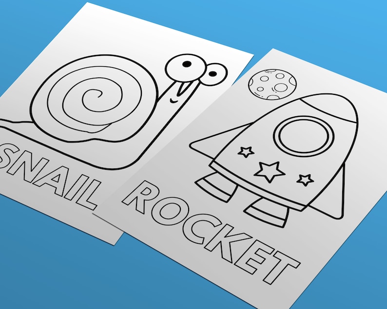 50 Printable Bold and Simple Coloring Pages to Color for Kids, Toddlers ...