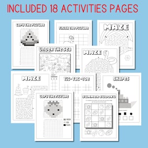 40 Summer Kids Activities: Printable Coloring Pages, Mazes (PDF) - Etsy