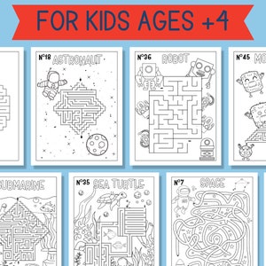 80 Printable Kids Mazes With Solutions | Fun Activities, Coloring Pages ...