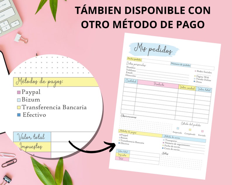 Spanish Printable Order Book: Small Business Sales Tracker (PDF) - Etsy