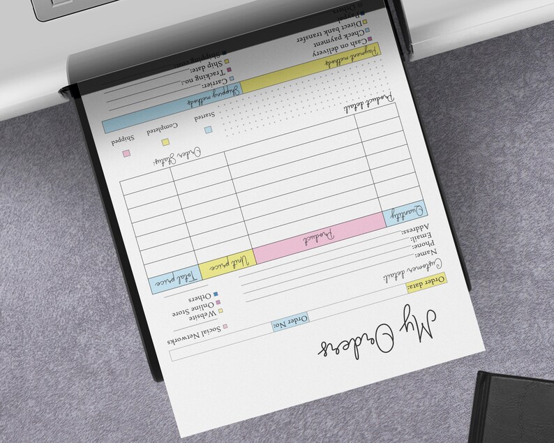 Printable Order Book: Small Business Sales Tracker (PDF) - Etsy