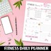 Printable Fitness Daily Goal Planner, Workout Exercises Log, Health ...