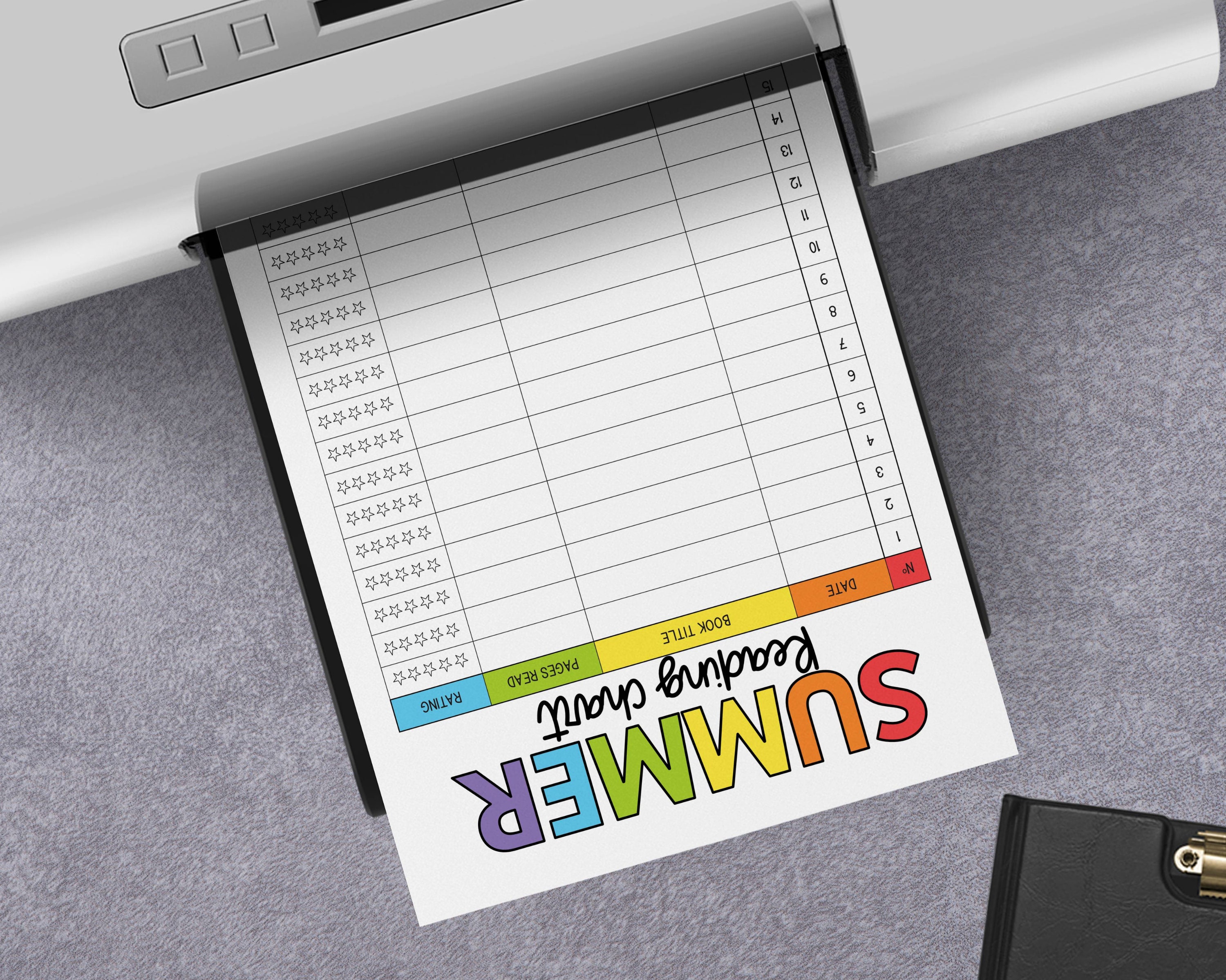 Summer Reading Chart for Kids: Printable Tracker Challenge (PDF ...