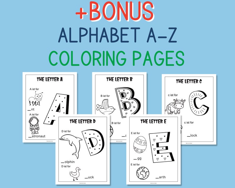 Alphabet Tracing Worksheets: Uppercase & Lowercase Practice (digital ...