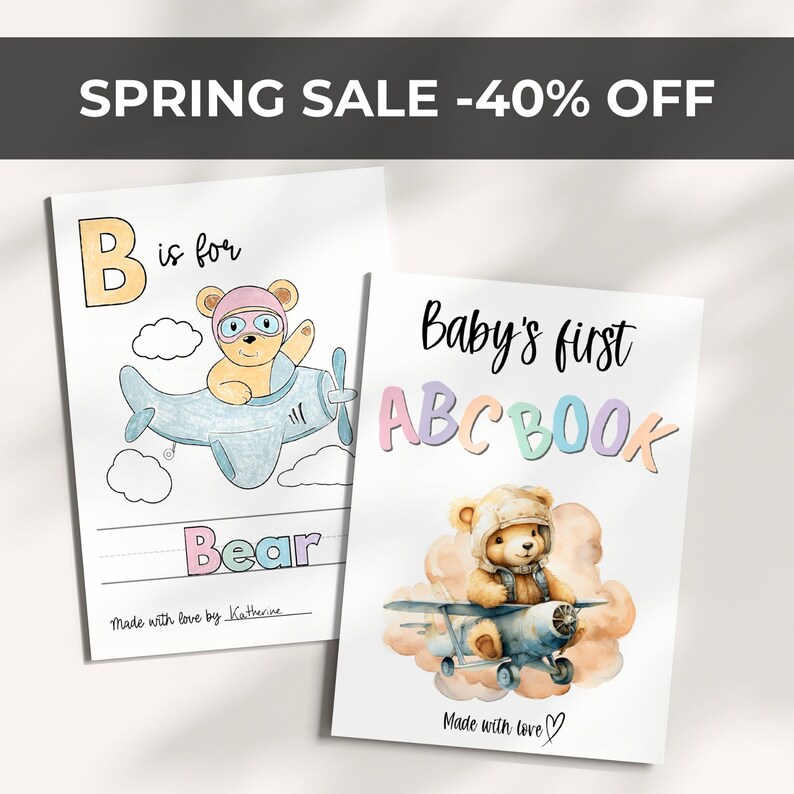 Printable ABC Baby Shower Coloring Book , First Baby Alphabet Pages ...