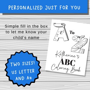 Printable Animals Alphabet Coloring Book for Kids Fun and Educational ...