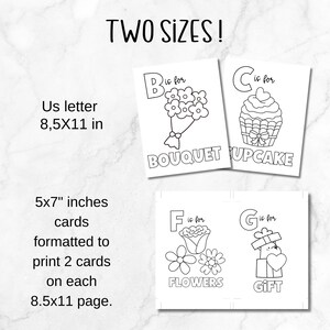 Valentine's Day Alphabet Coloring Book Printable, Valentine's Day ...
