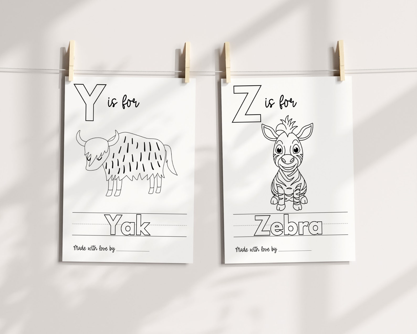 Printable ABC Baby Shower Coloring Book , First Baby Alphabet Pages ...